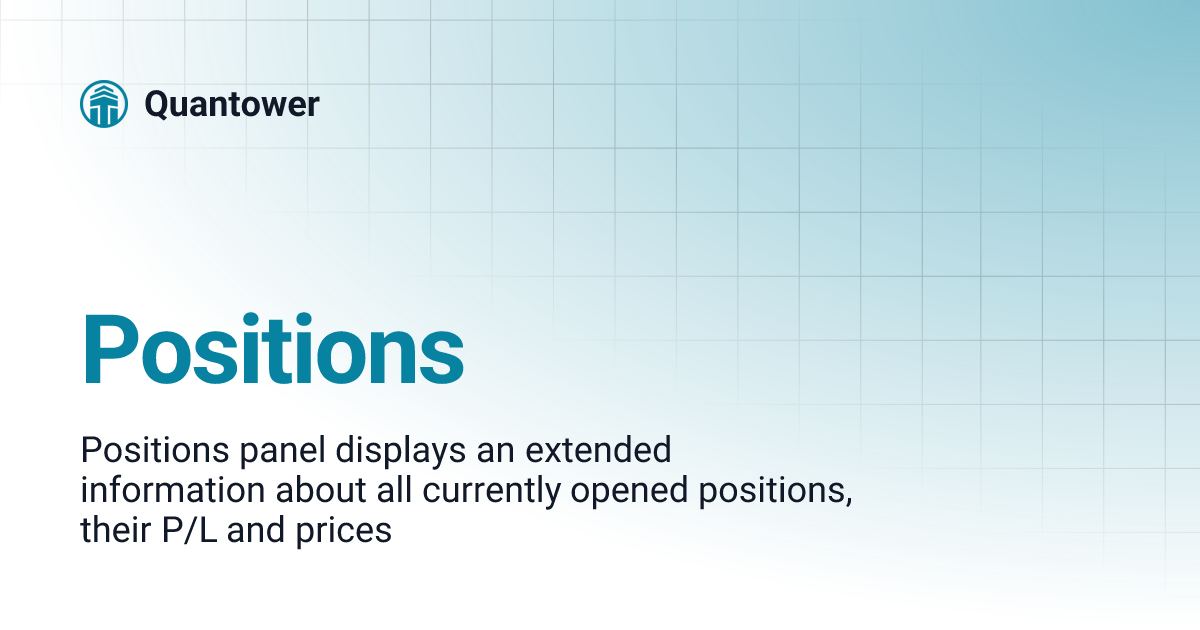 Positions | Quantower