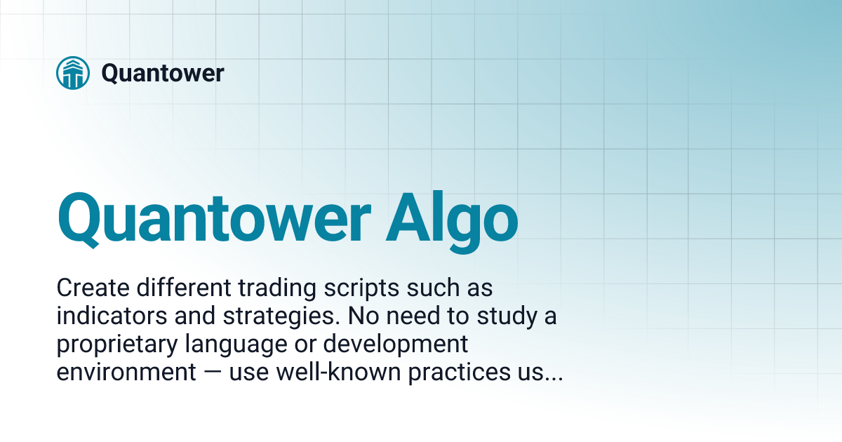 Quantower Algo | Quantower