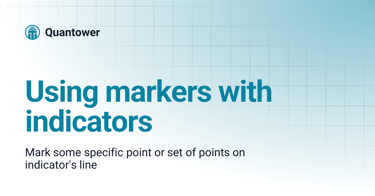 Using markers with indicators | Quantower