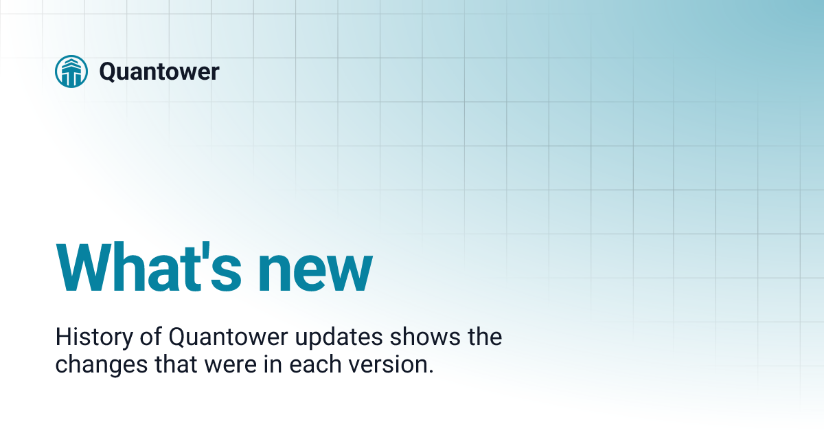 What's new | Quantower