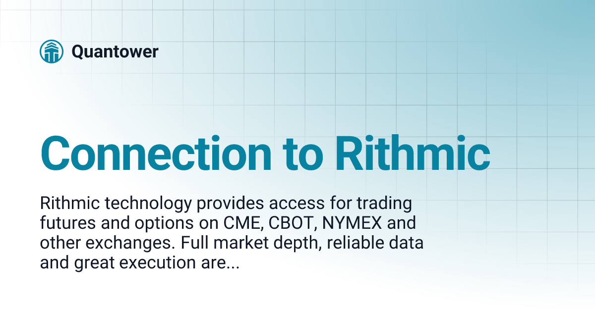 Connection to Rithmic | Quantower