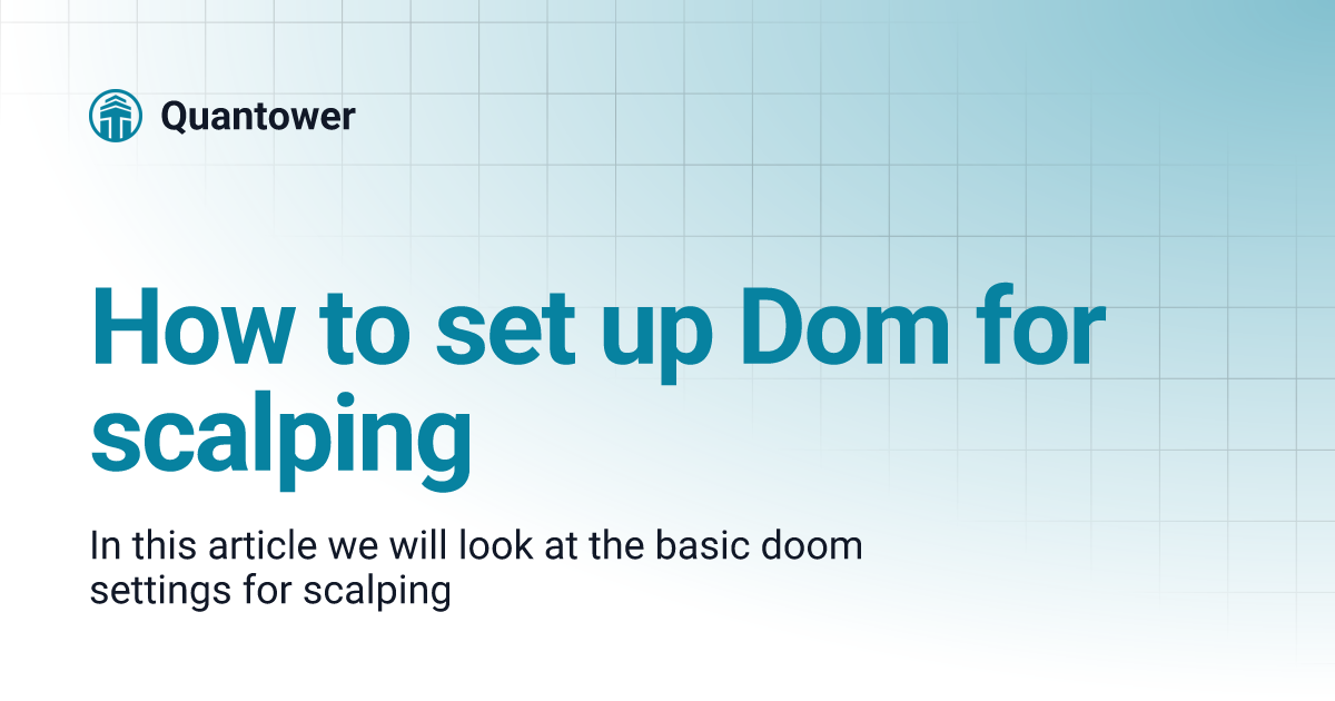 How to set up Dom for scalping | Quantower