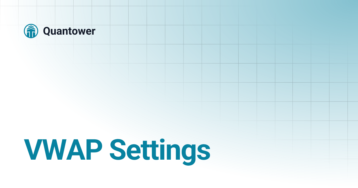 VWAP Settings | Quantower