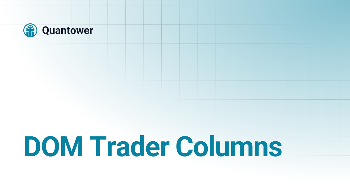 DOM Trader Columns | Quantower